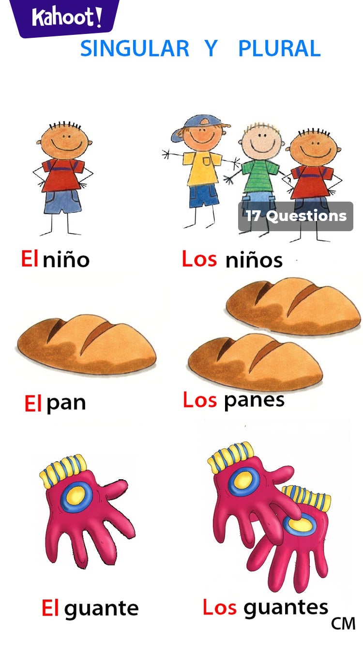 Spn 1 Cap 3A: Nouns, articles and plurals - Kahoot! Quiz