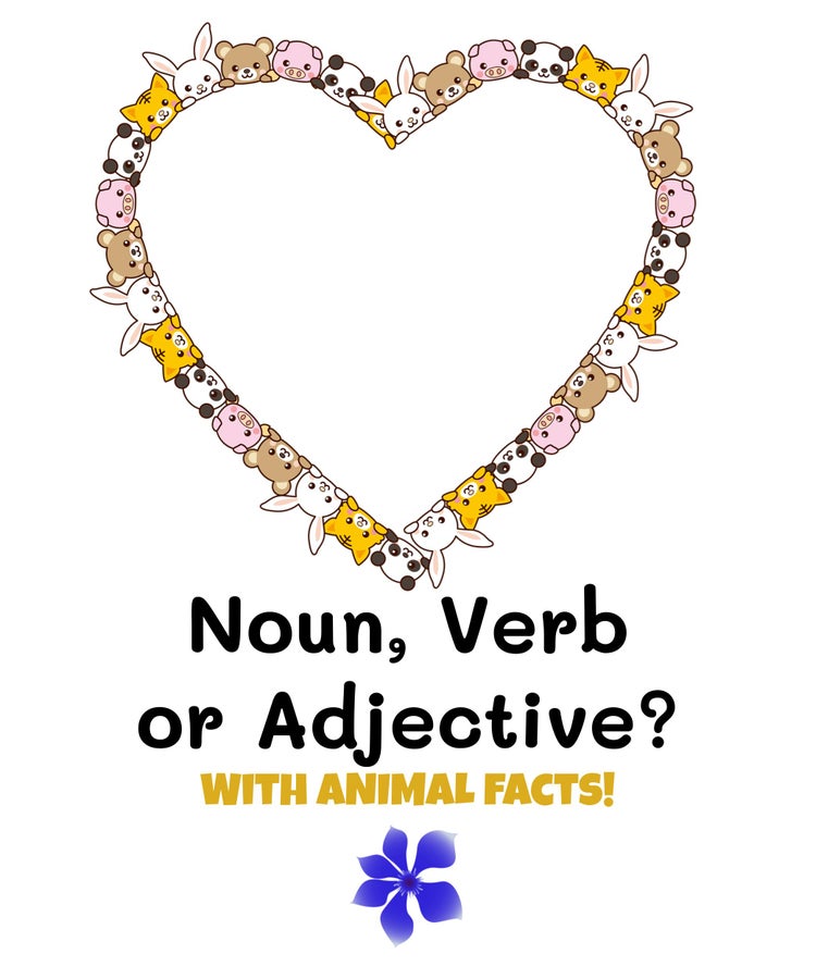 Noun, Verb or Adjective? Parts of Speech with Fun Animal Trivia Facts ...
