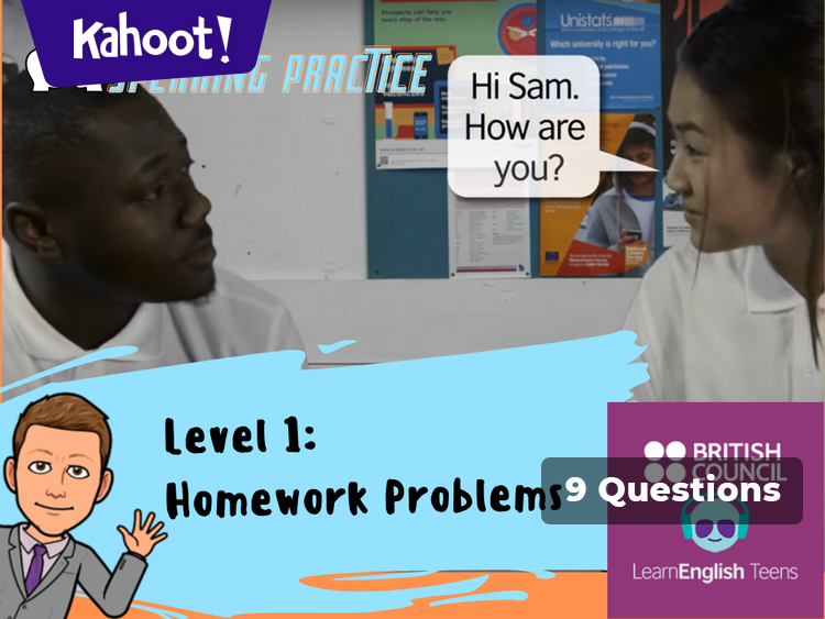 English Speaking Practice - Level 1: Homework Problems - Kahoot! Quiz