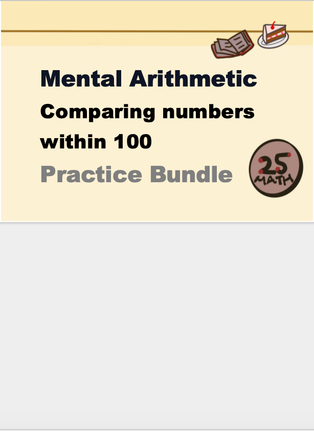Mental Arithmetic: Comparing numbers within 100 - Kahoot! Course