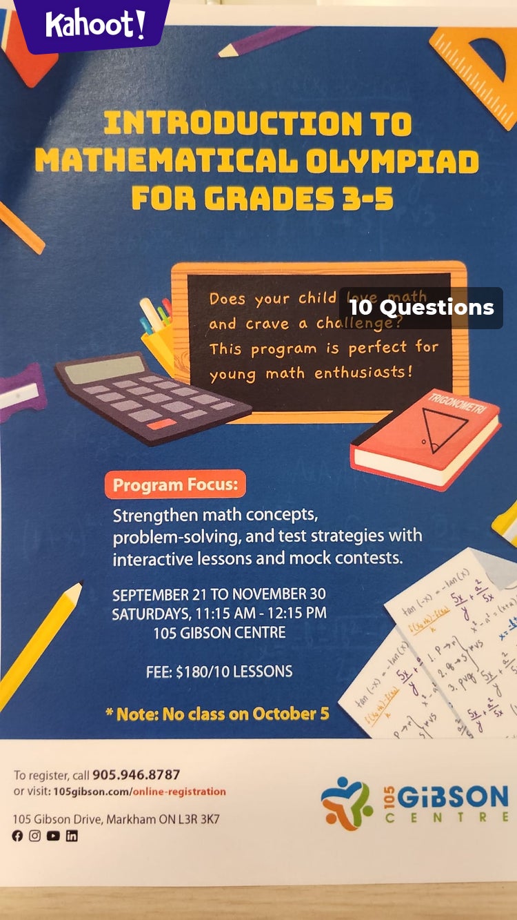 Mental Maths for Grade 5 - Kahoot! Quiz