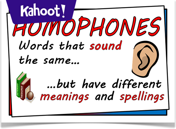 Homophones - Kahoot! Quiz