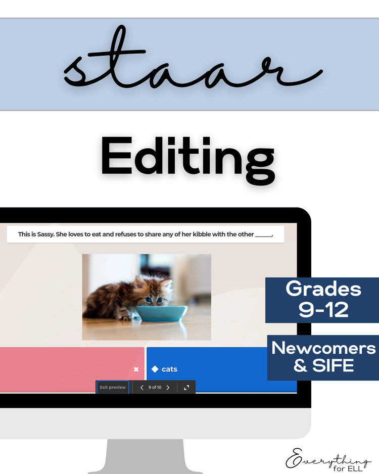 STAAR: English 1 & 2 Editing Section - Kahoot! Course