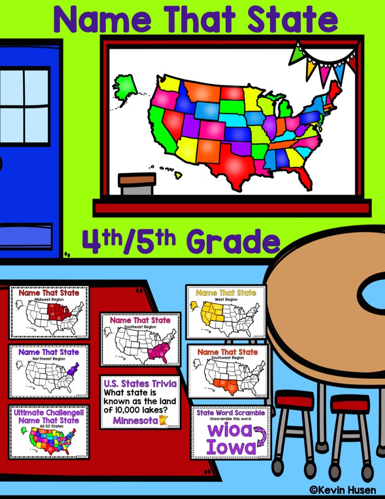 Name That State! US States (4th Grade 5th Grade Social Studies ...