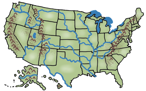 US MOUNTAINS AND RIVERS REVIEW Jeopardy Template
