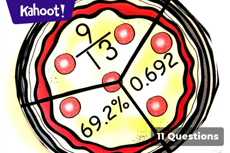 Math: Percents to Fractions, Mixed Numbers or Decimals - Kahoot! Quiz