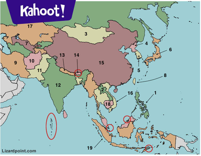 Asia Map Quiz - Kahoot! Quiz