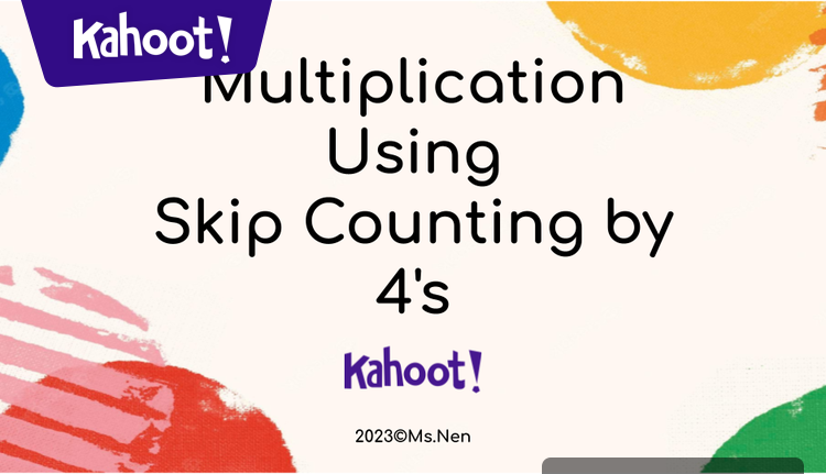 Multiplication Using Skip Counting by 4's (Free part of Multiplication ...