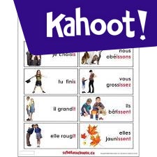 Les verbes réguliers (ER/IR/RE) - Kahoot! Quiz