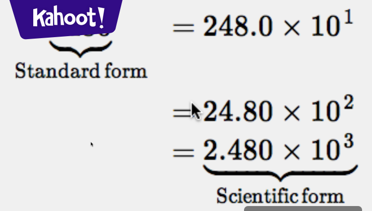 Duplicate of 2018 Scientific Notation - Kahoot! Quiz