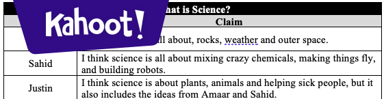 Unit 01 Lesson 01 Branches of Science - Kahoot! Quiz