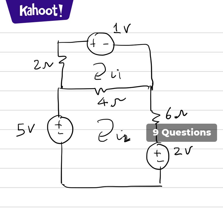 Nodal and Mesh Analysis by Inspection - Kahoot! Quiz