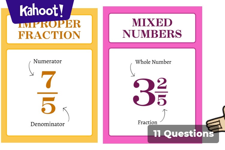 Class Practice - Classifying fractions as proper, improper and mixed numbers - Kahoot! Quiz