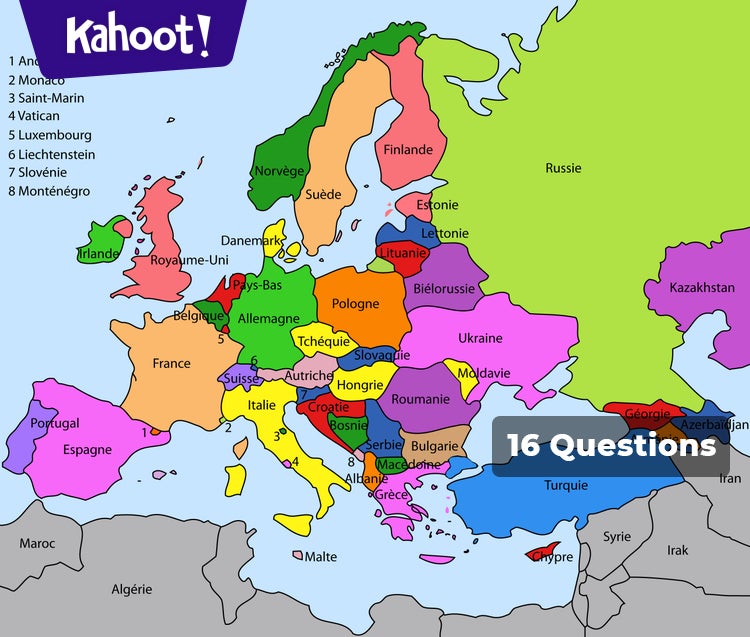 Prépositions: Les pays et les villes - Kahoot! Quiz