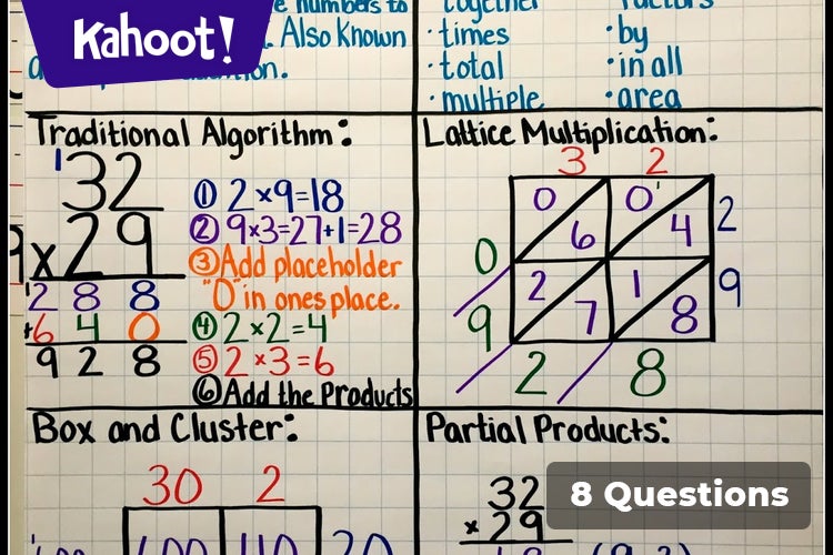4.NBT.5 Test Multiplication - Kahoot! Quiz