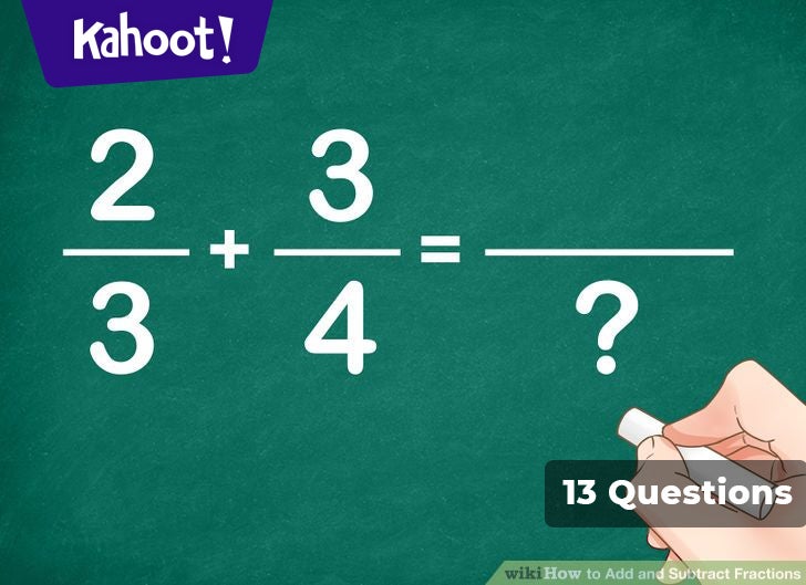 Adding and Subtracting Fractions - Kahoot! Quiz