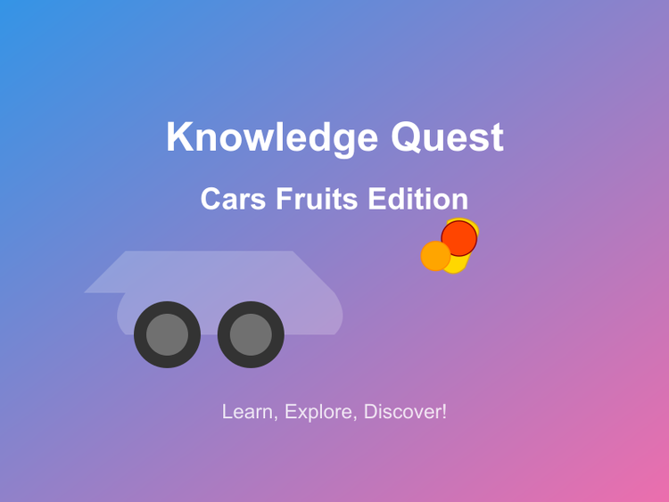Fruits and Cars! - Kahoot! Course