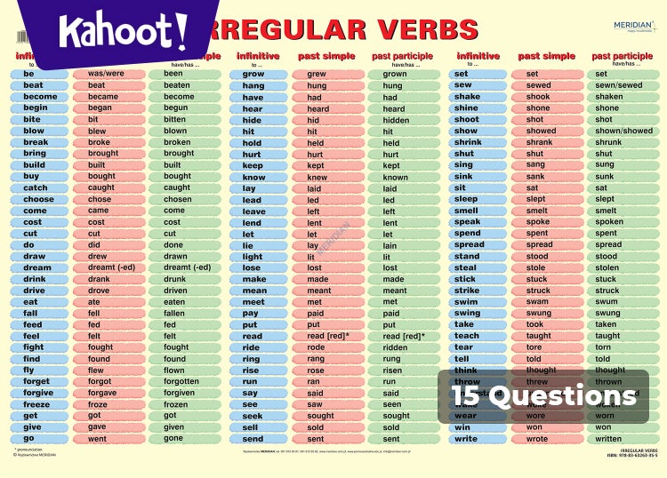 Past simple - irregular verbs 5 - Kahoot! Quiz
