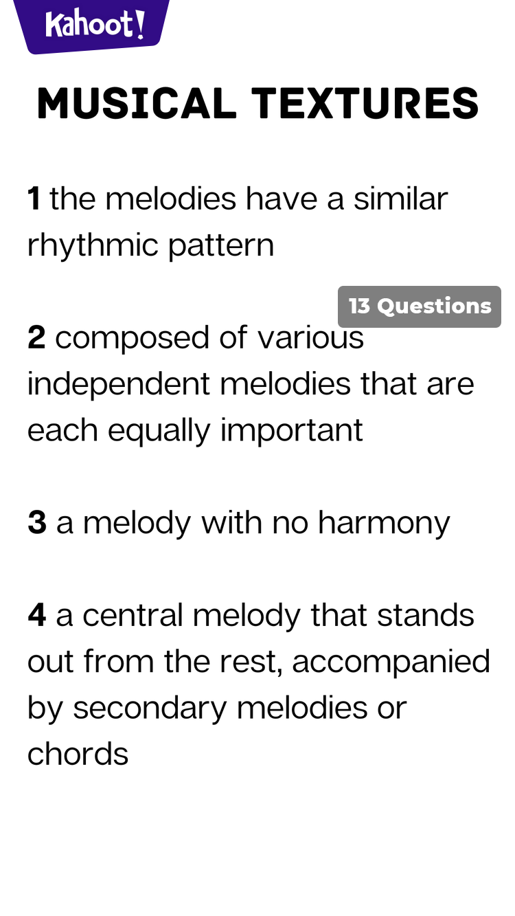 3 ESO Music Review - Kahoot! Quiz