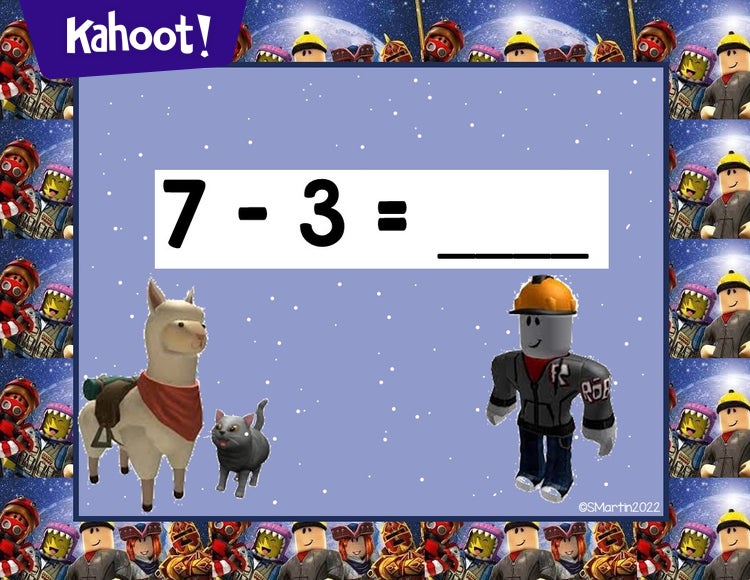 Subtraction within 10 Roblox Edition - Kahoot! Quiz