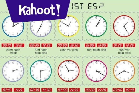 1UB - Uhrzeit und Stundenplan - Kahoot! Quiz