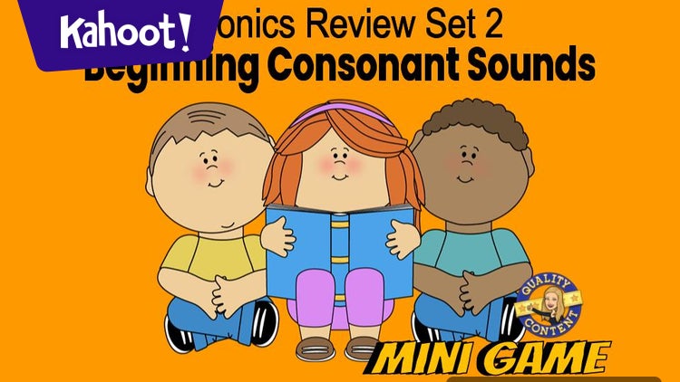 Phonics Beginning Consonant Sound Set 2 MINI GAME - Kahoot! Quiz