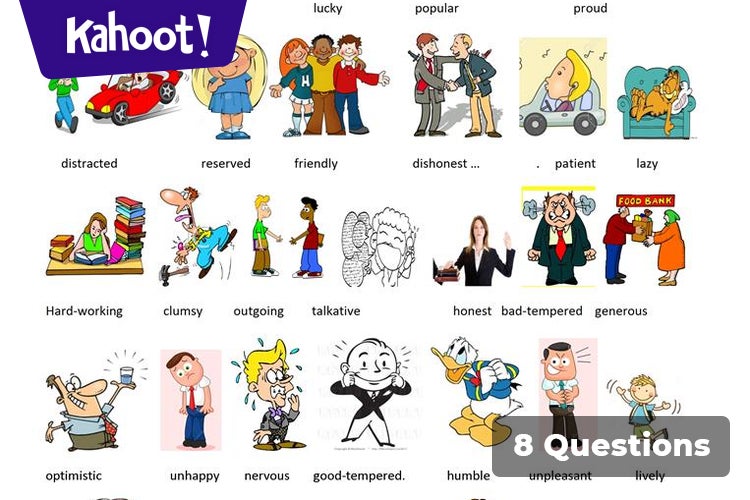 Personality adjectives 6º - Kahoot! Quiz