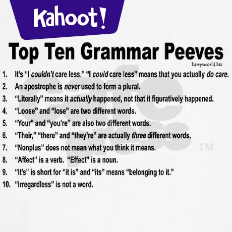 Parts of Speech - Kahoot! Quiz