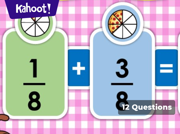 Math - Adding Fractions With Like Denominators - Kahoot! Quiz