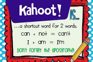 2nd Grade CKLA Spelling Practice- Contractions - Kahoot! Quiz
