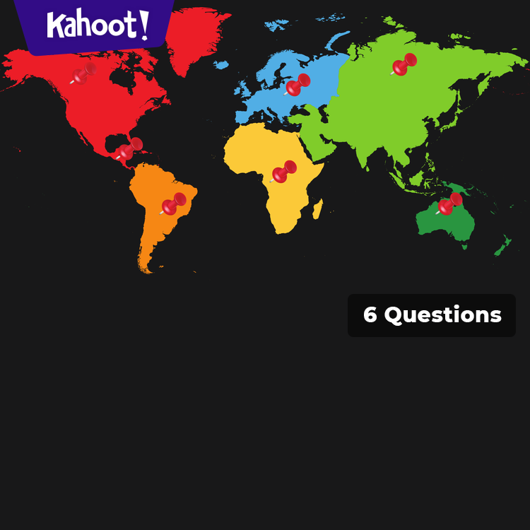 Continents. Pin - Kahoot! Quiz
