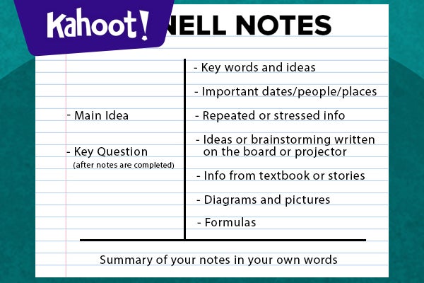 Cornell Note-Taking - Kahoot! Quiz