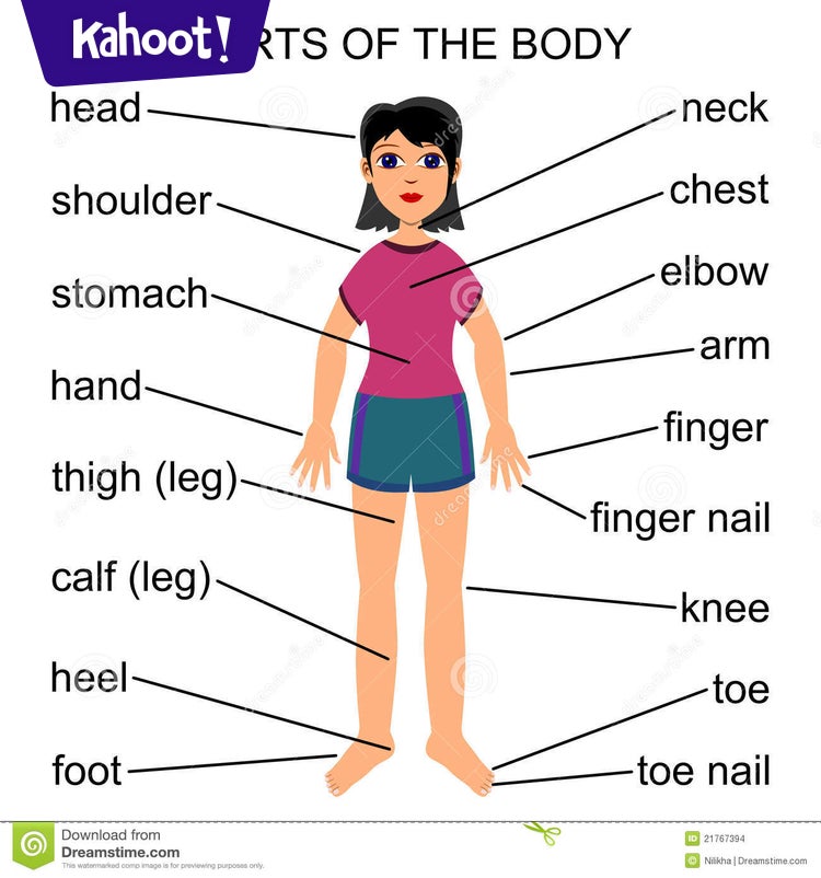 Duplicate of PARTS OF THE BODY - Kahoot! Quiz