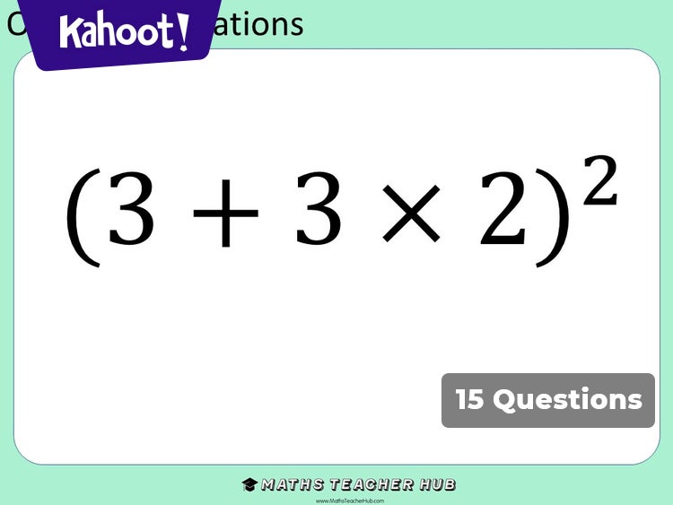 BIDMAS - Maths Teacher Hub - Kahoot! Quiz
