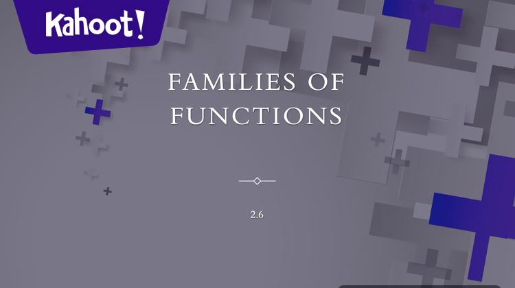 2.6 Families of Functions and Transformations - Kahoot! Quiz