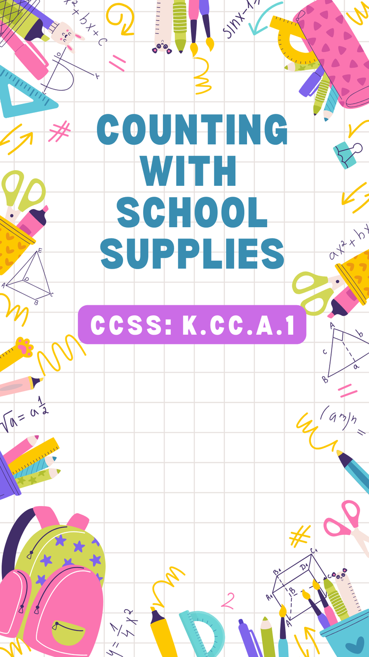 Counting with School Supplies (CCSS: K.CC.A.1) - Kahoot! Course