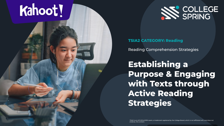 Establishing a Purpose & Engaging with Texts through Active Reading ...