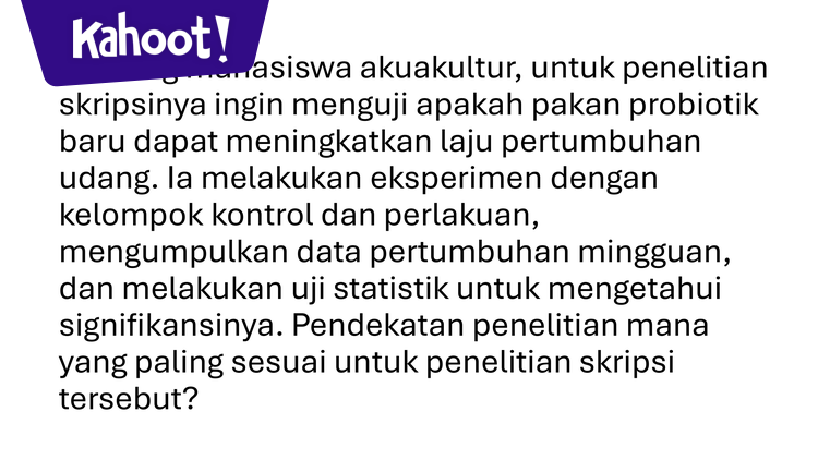 Aquaculture Research - Kahoot! Quiz