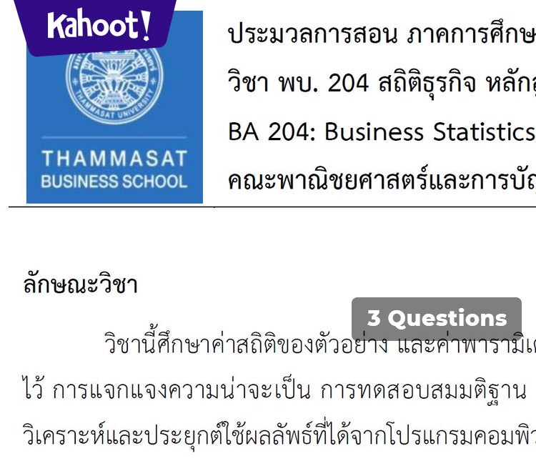 Assessment Review - Kahoot! Quiz