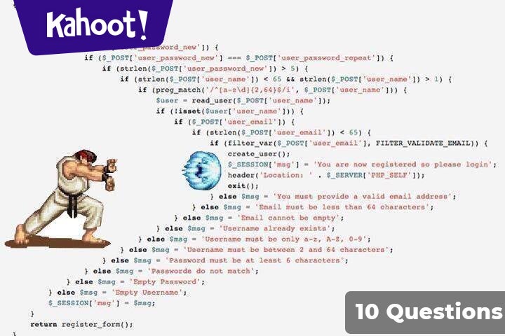 Lesson 3: Functions - Kahoot! Quiz