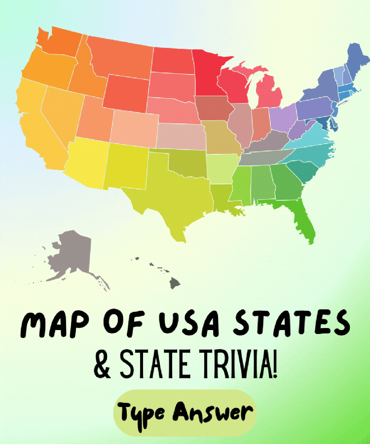 USA MAPS! Maps of US States & State Trivia - TYPE ANSWER - Kahoot! Course