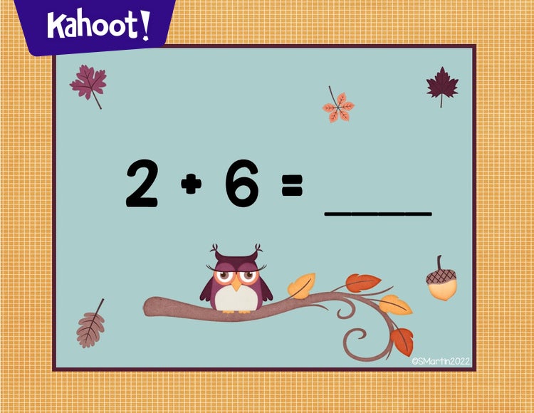 Adding within 10 Fall - Kahoot! Quiz