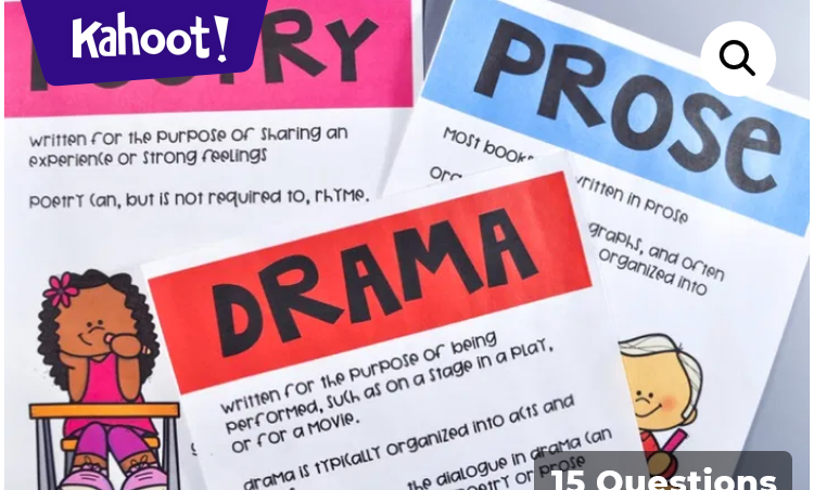 Lesson 21 Review Kahoot - Comparing Poems, Plays and Prose - 4th Grade ...