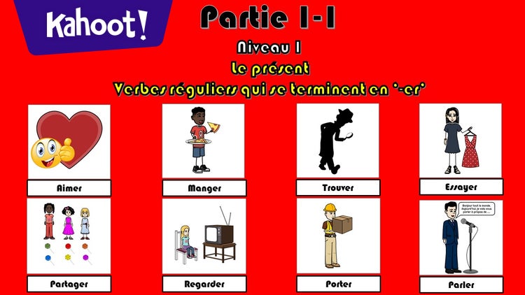 Partie 1-1 Niveau 1 - Le présent - Verbes réguliers qui se terminent en ...