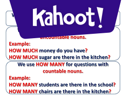 How Much Many Kahoot Quiz