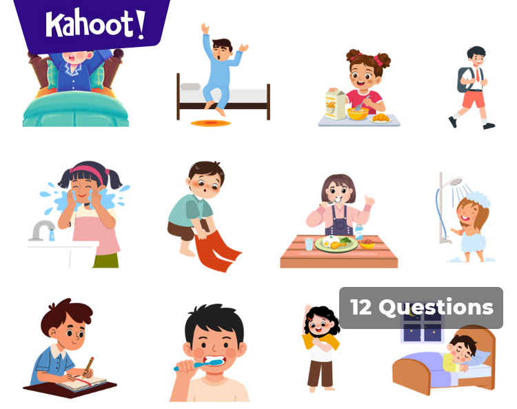 Daily Routine - MONKEYS - Kahoot! Quiz