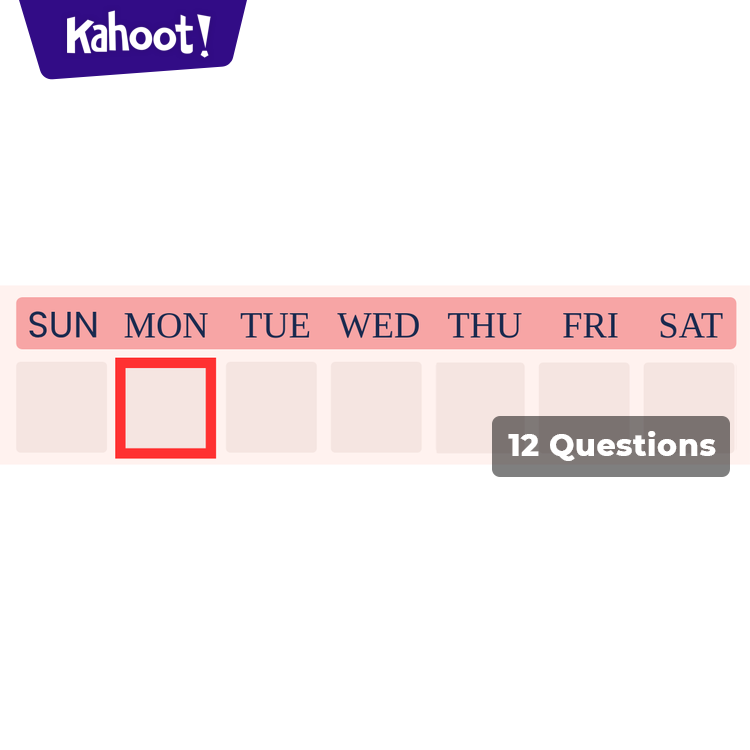 Describing your week - Kahoot! Quiz