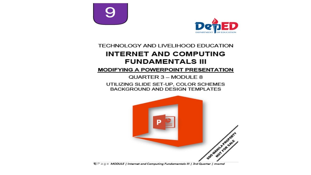 UTILIZING SLIDE SET-UP, COLOR SCHEMES BACKGROUND AND DESIGN TEMPLATES ...