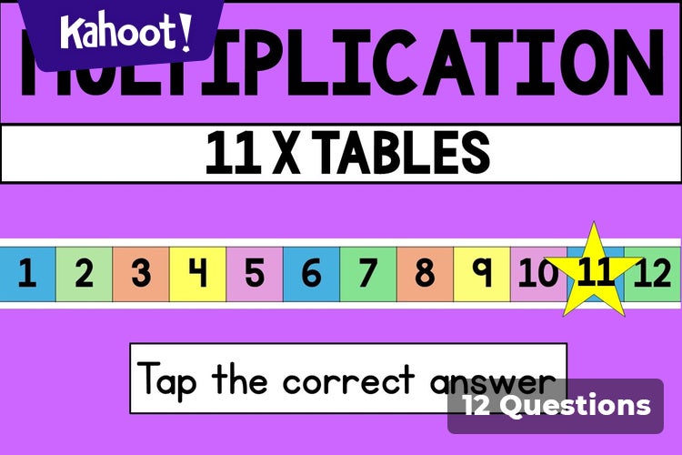 Multiplication Times Tables (11x) Eleven - Kahoot! Quiz