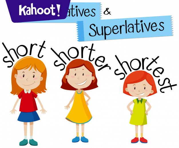 COMPARATIVES AND SUPERLATIVES ADJECTIVES - Kahoot! Quiz